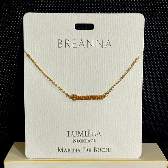 Jewelry | Breanna Personalized Gold Plated Name Necklace | Poshmark